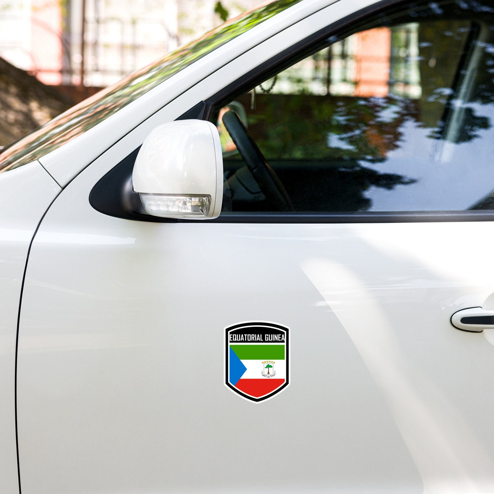 Equatorial Guinea Flag Emblem Stickers - Show Your Equatorial Guinean ...