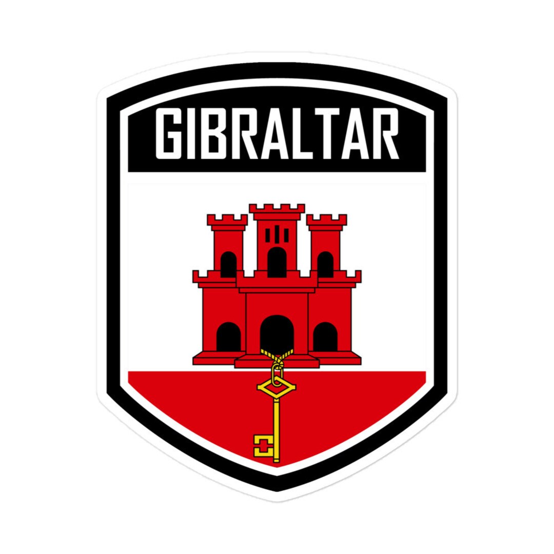 Gibraltar Flag Emblem Stickers - Etsy