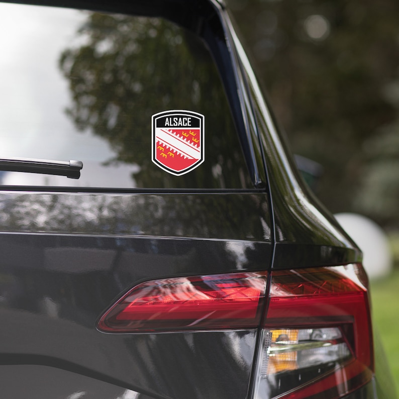 Alsace France Flag Emblem Vinyl Stickers | Durable High Opacity ...