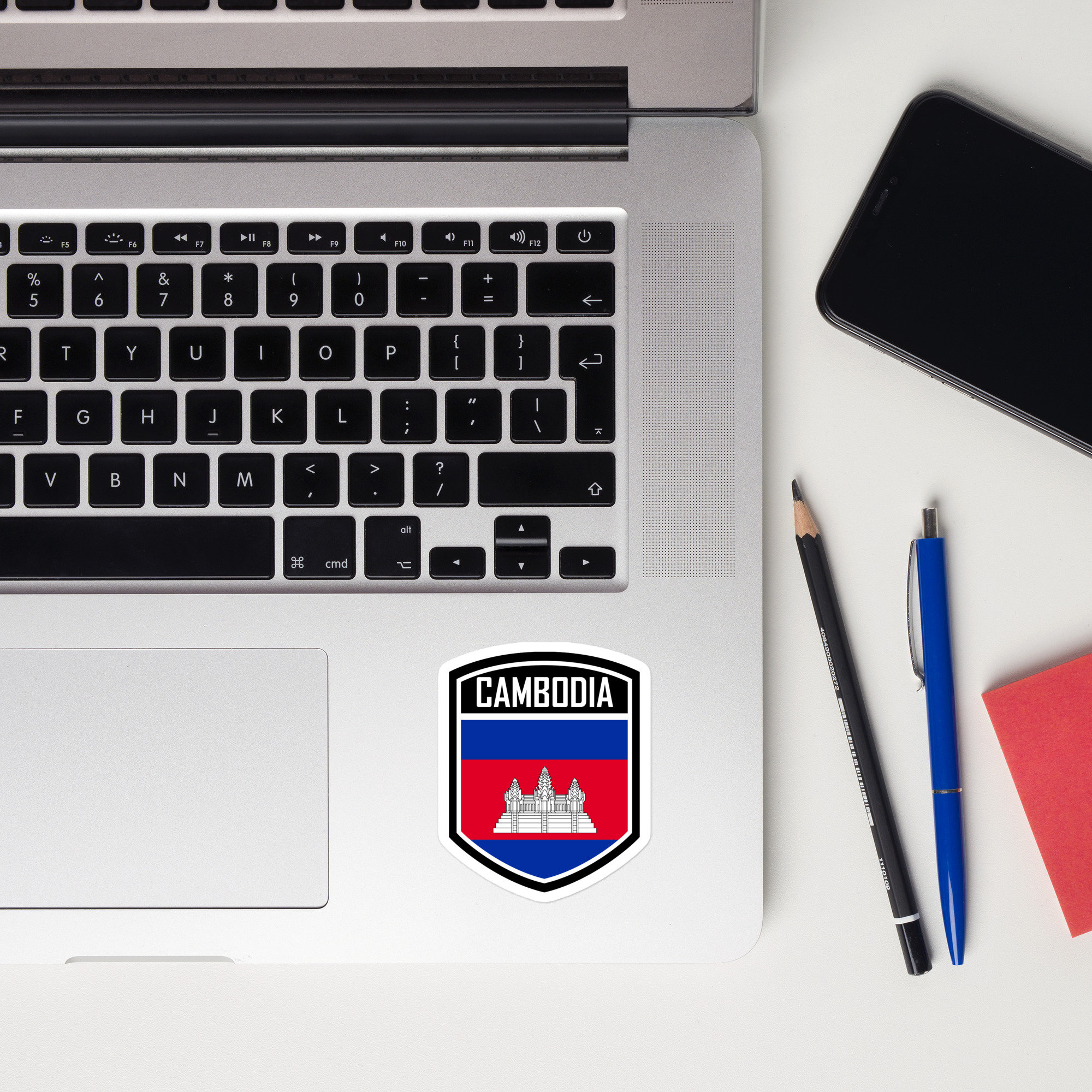 Cambodia Flag Emblem Stickers - High Quality Vinyl Decals - Etsy