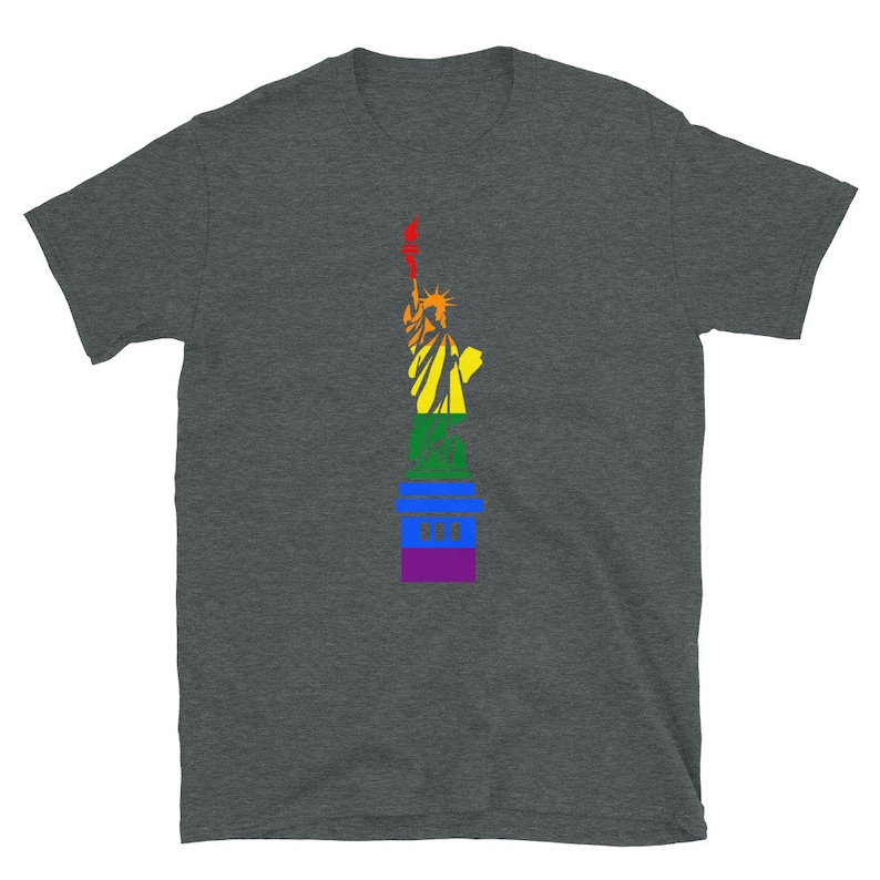 LGBT Statue of Liberty Pride Rainbow Short-sleeve Unisex T-shirt - Etsy