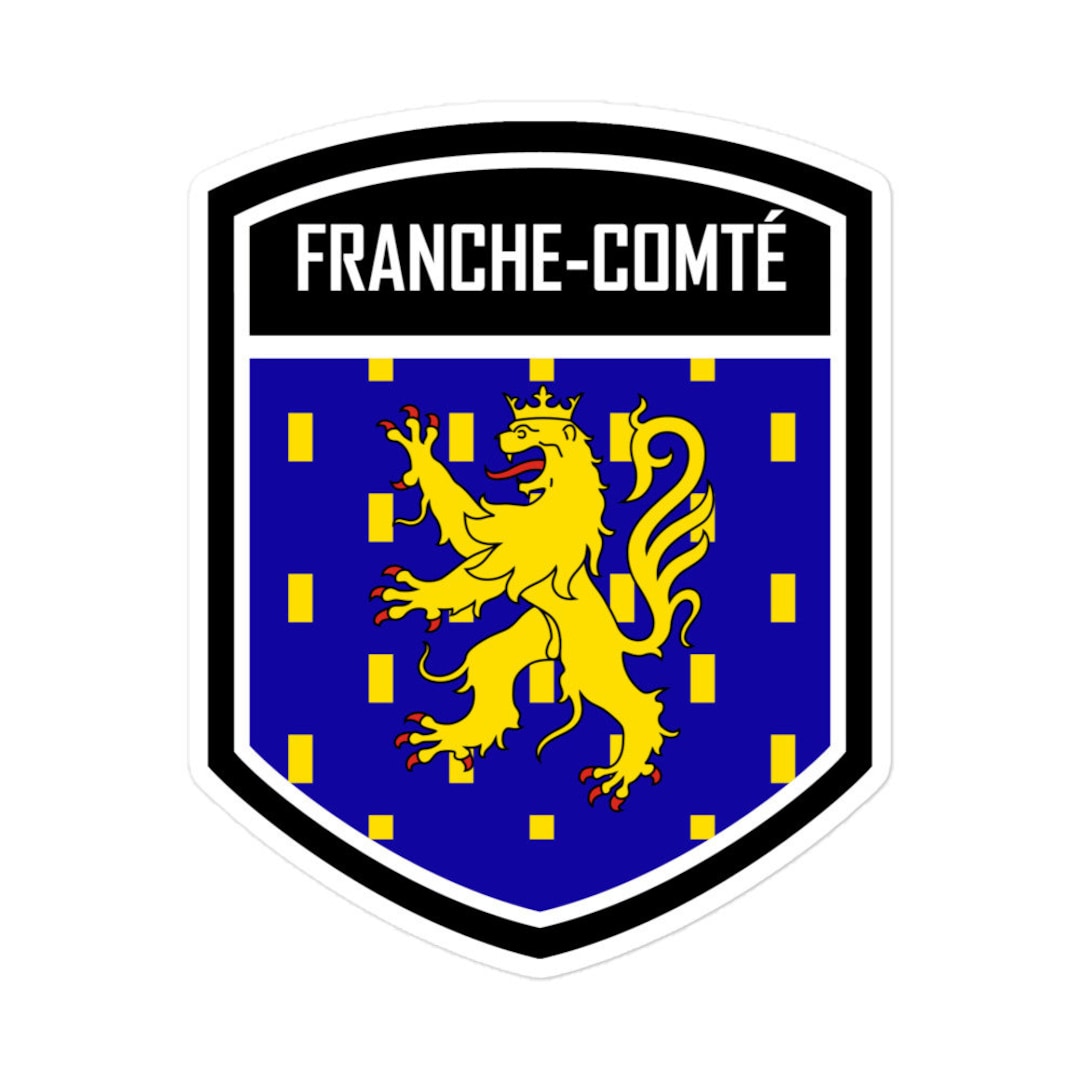 Franche Comté France Flag Emblem Vinyl Stickers Available in 3 Sizes - Etsy