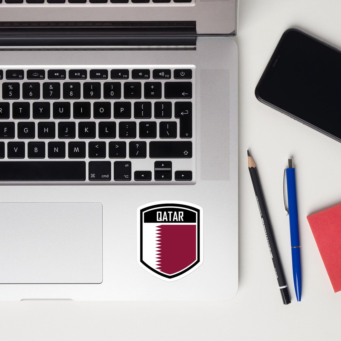 Qatar Flag Emblem Stickers - Etsy