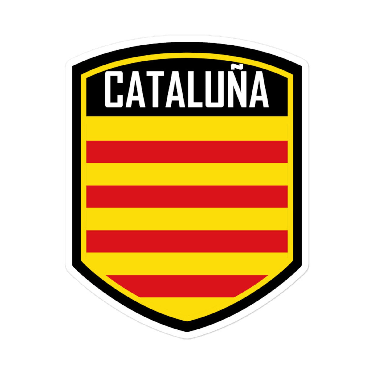 Cataluña Spain Flag Emblem Stickers - Durable High-opacity Vinyl - Etsy