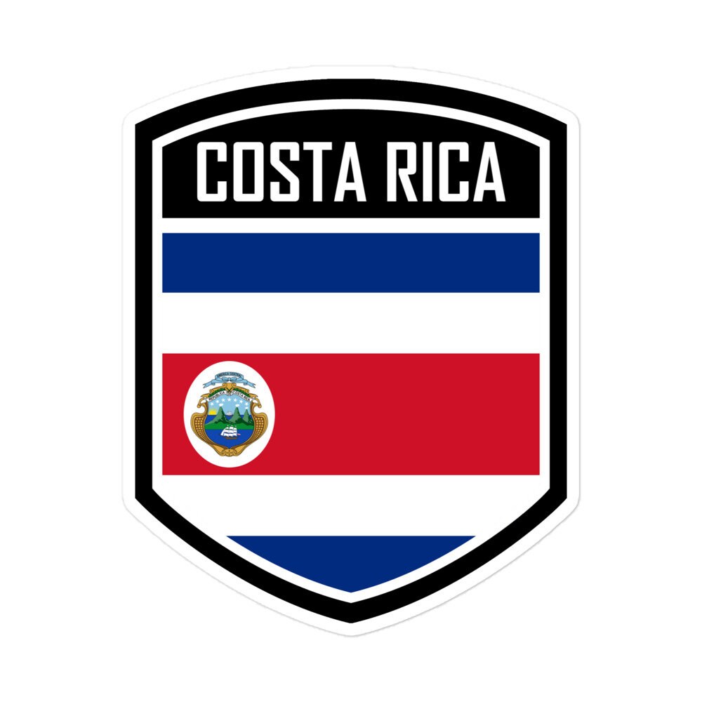 Costa Rica Flag Emblem Stickers - Etsy