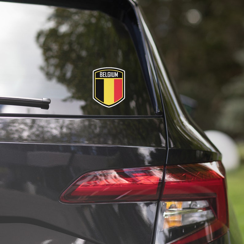 Belgium Flag Emblem Stickers Show Your Belgian Pride With High-quality ...