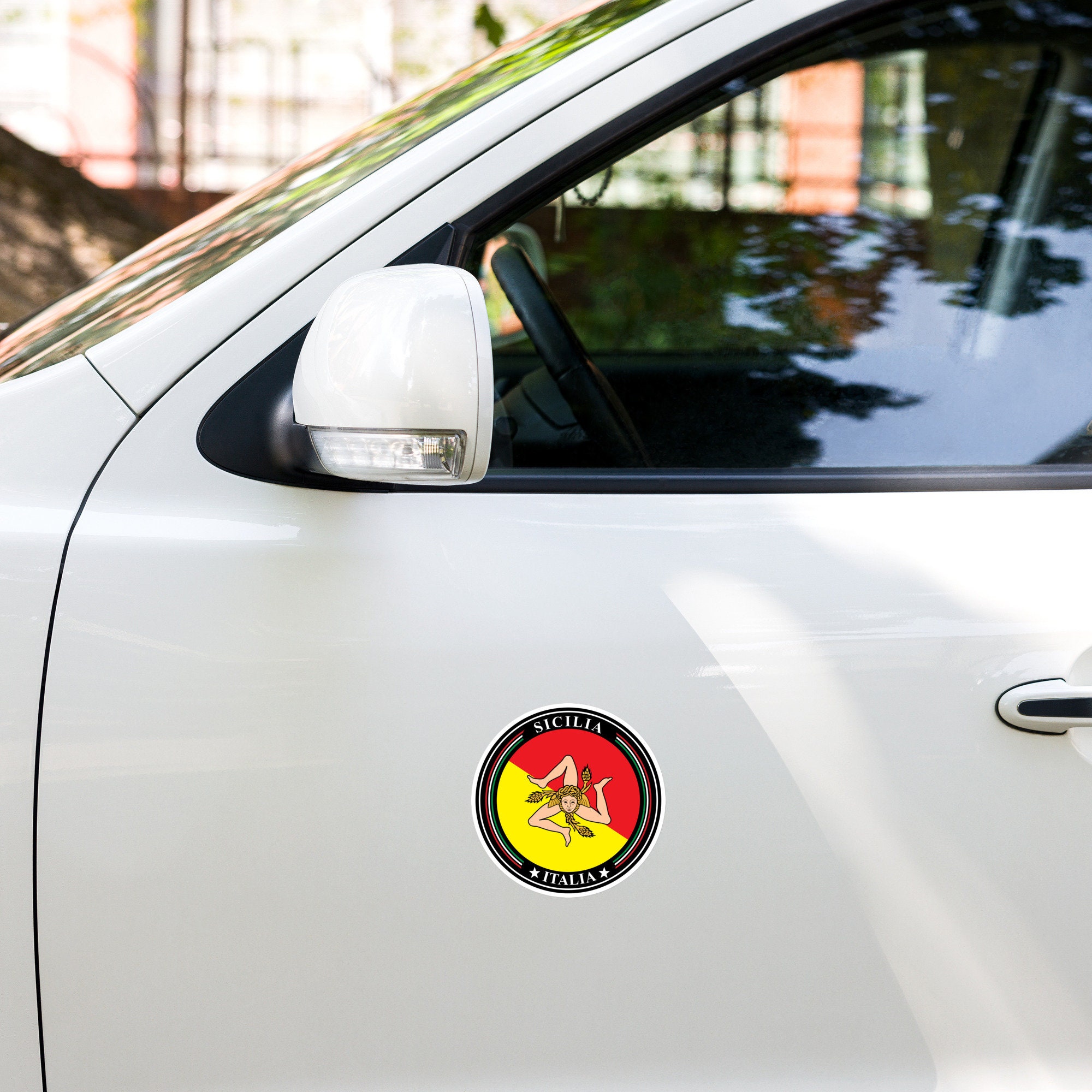 Sicilia Italy Flag Stickers Show Your Sicilian Pride With Quality ...