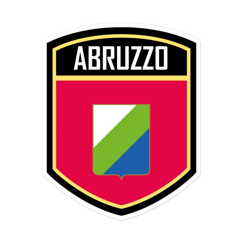 Abruzzo Italy Flag Emblem Stickers | Abruzzo Italia Decals - Etsy