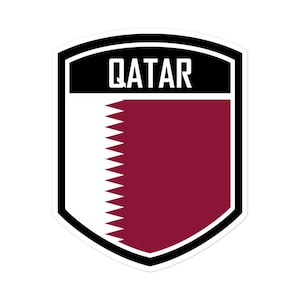 Qatar Flag Emblem Stickers - Etsy