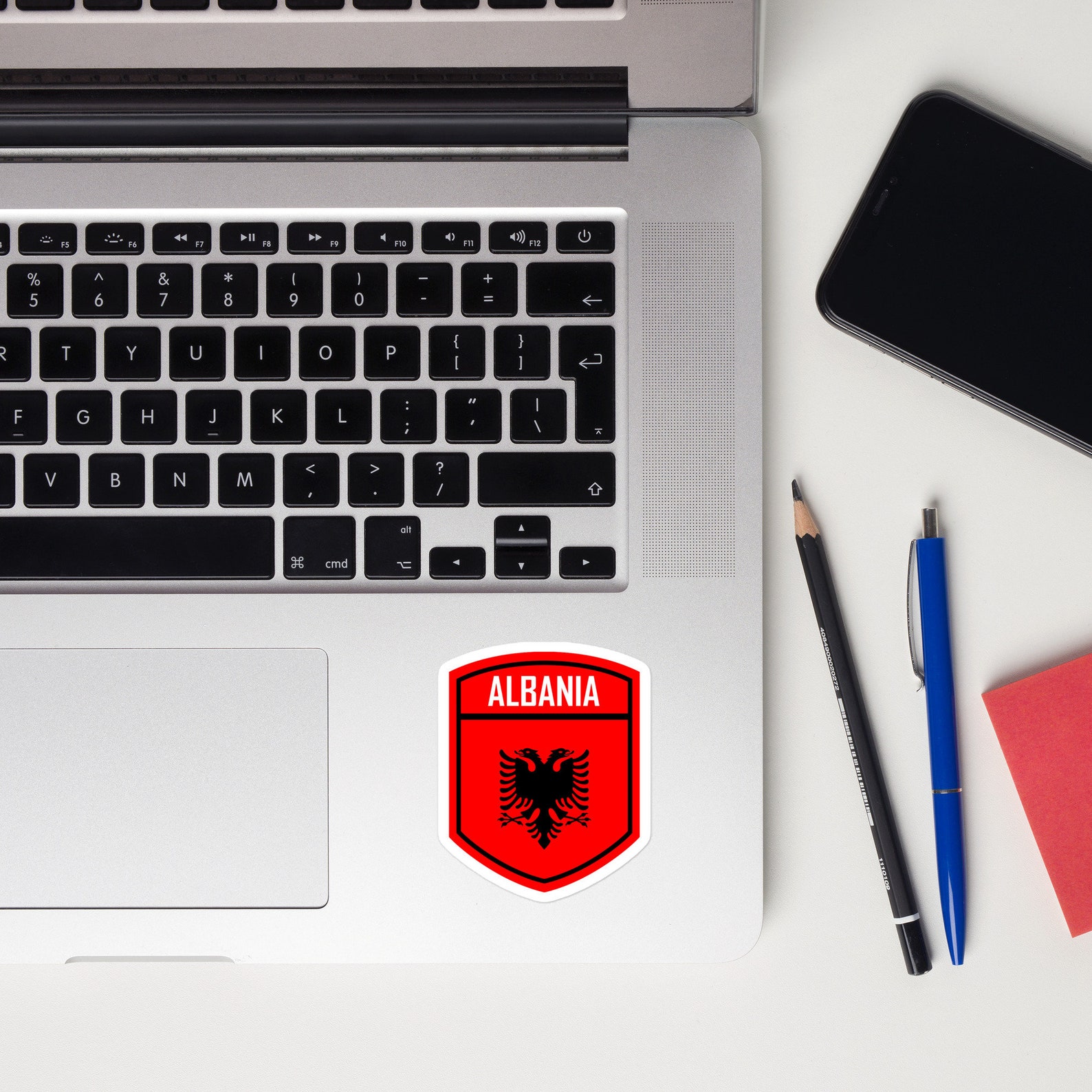 Show Your Albanian Pride With These Albania Flag Emblem Stickers - Etsy