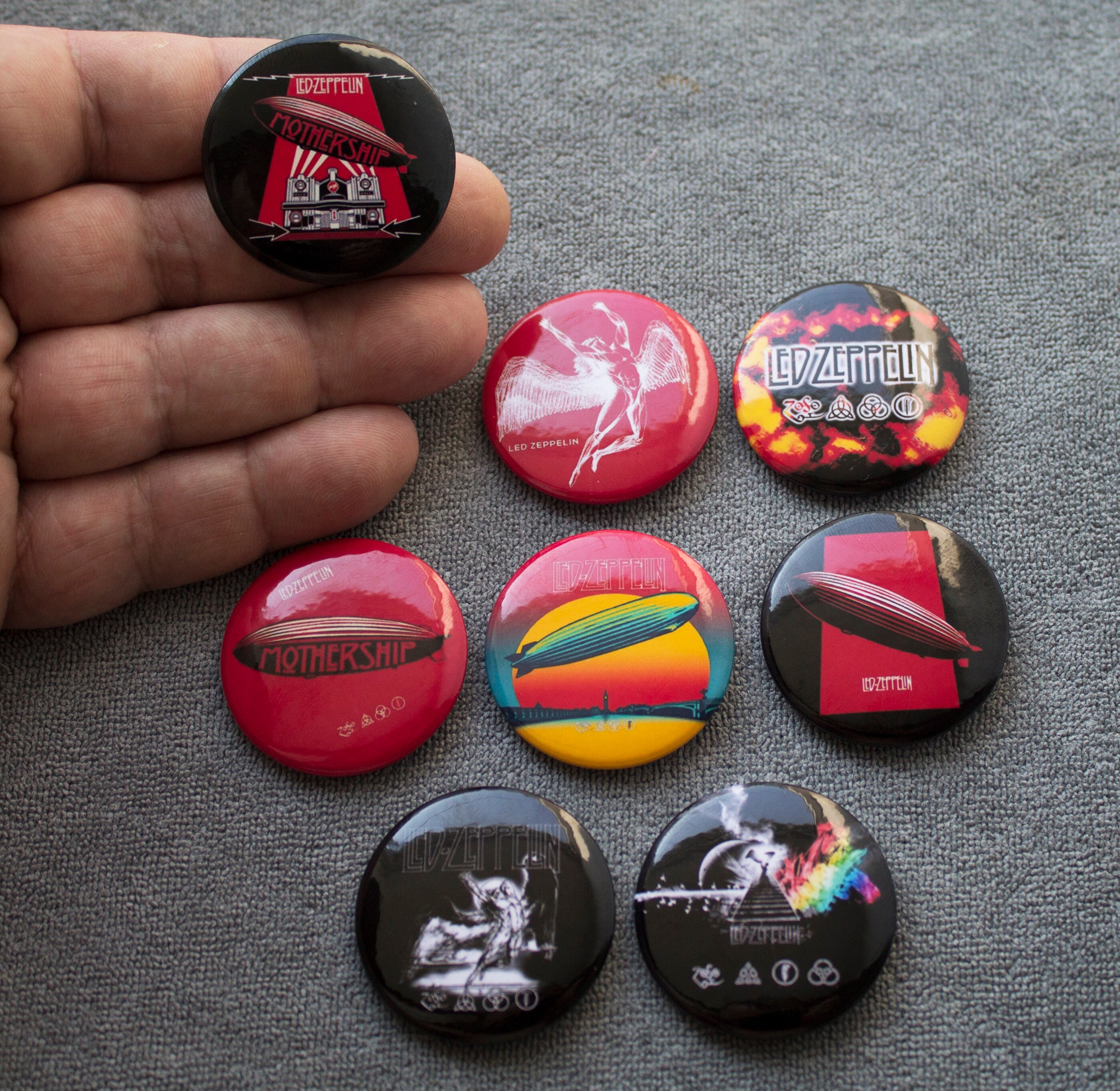 Insignia pin botón banda de rock LED ZEPPELIN. un conjunto de | Etsy
