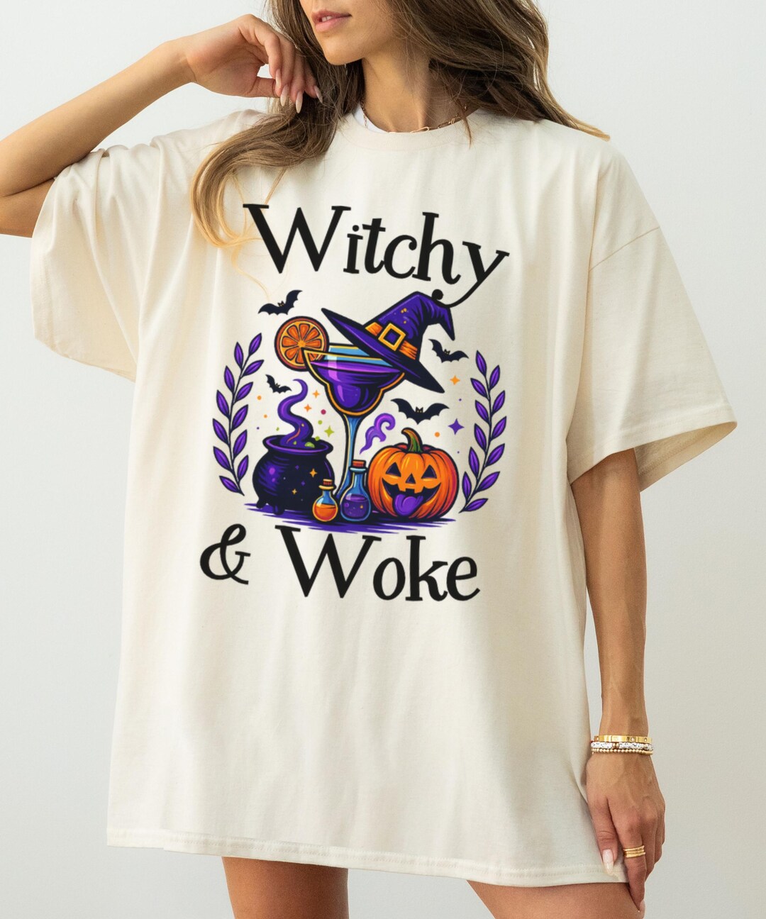 Halloween Anti MAGA Resist Witch Shirt, Woke Sarcasm Adult Humor ...