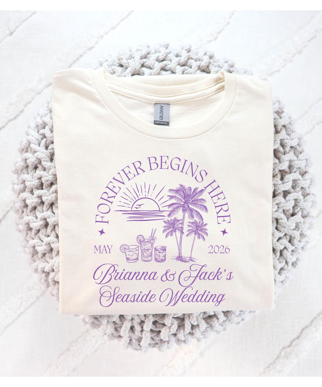 Custom Beach Wedding Shirts, Personalized Bridal Party Tees for ...