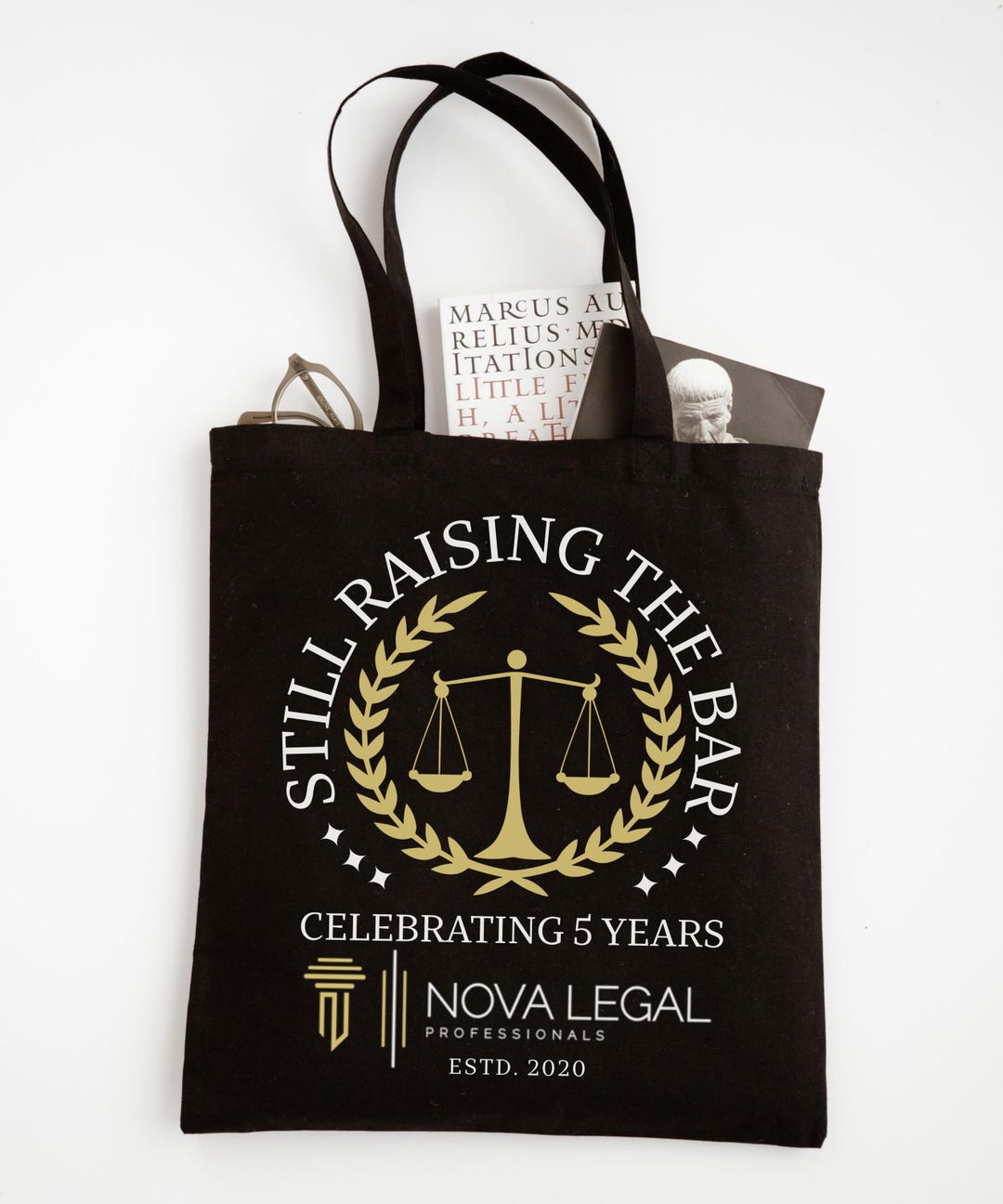 Law Firm Anniversary Gifts, Tote Bag Custom Gift for Lawyer, Legal ...