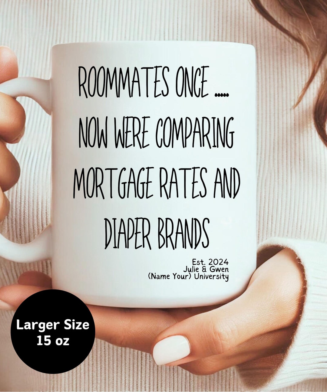 Personalized Roommate Gift Mug Custom Name, Date, and University Funny ...