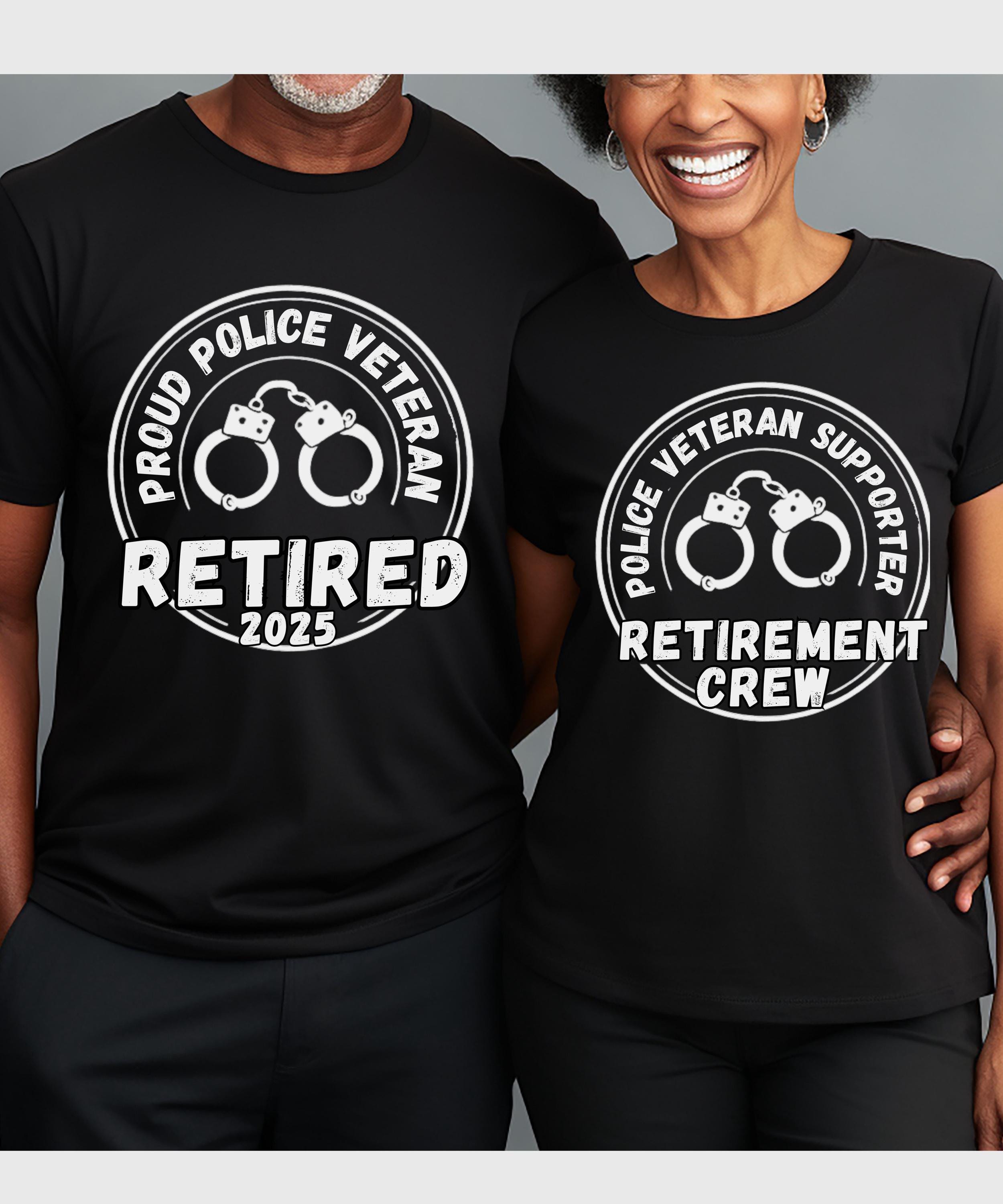 Police Retirement Group Shirts, Retiring Cop Crew, Policeman Retirement ...