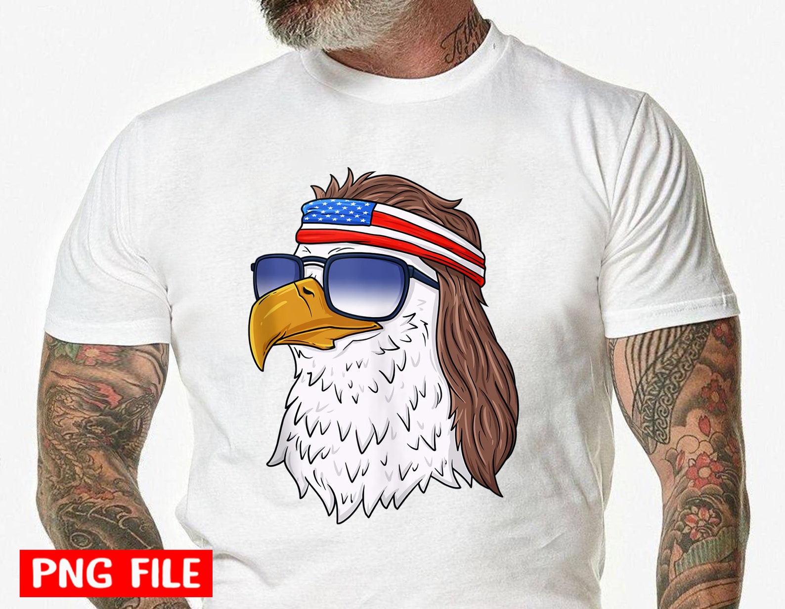American Bald Eagle Mullet PNG USA Eagle Png 4th Of July | Etsy