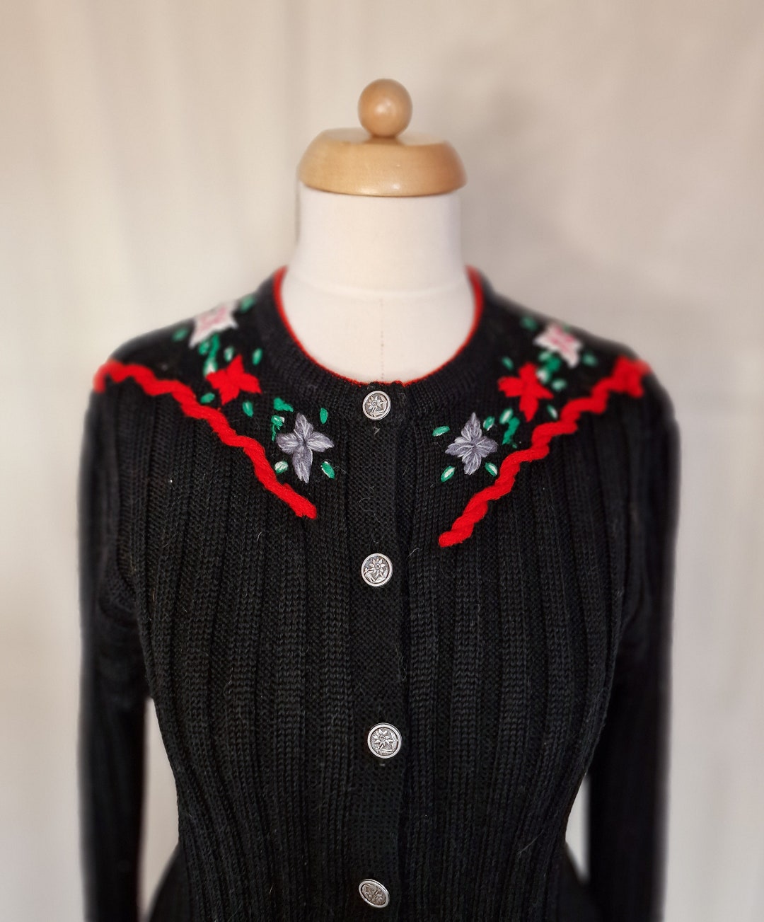 VINTAGE FOLKLORE AUSTRIAN Try Cardigan - Etsy