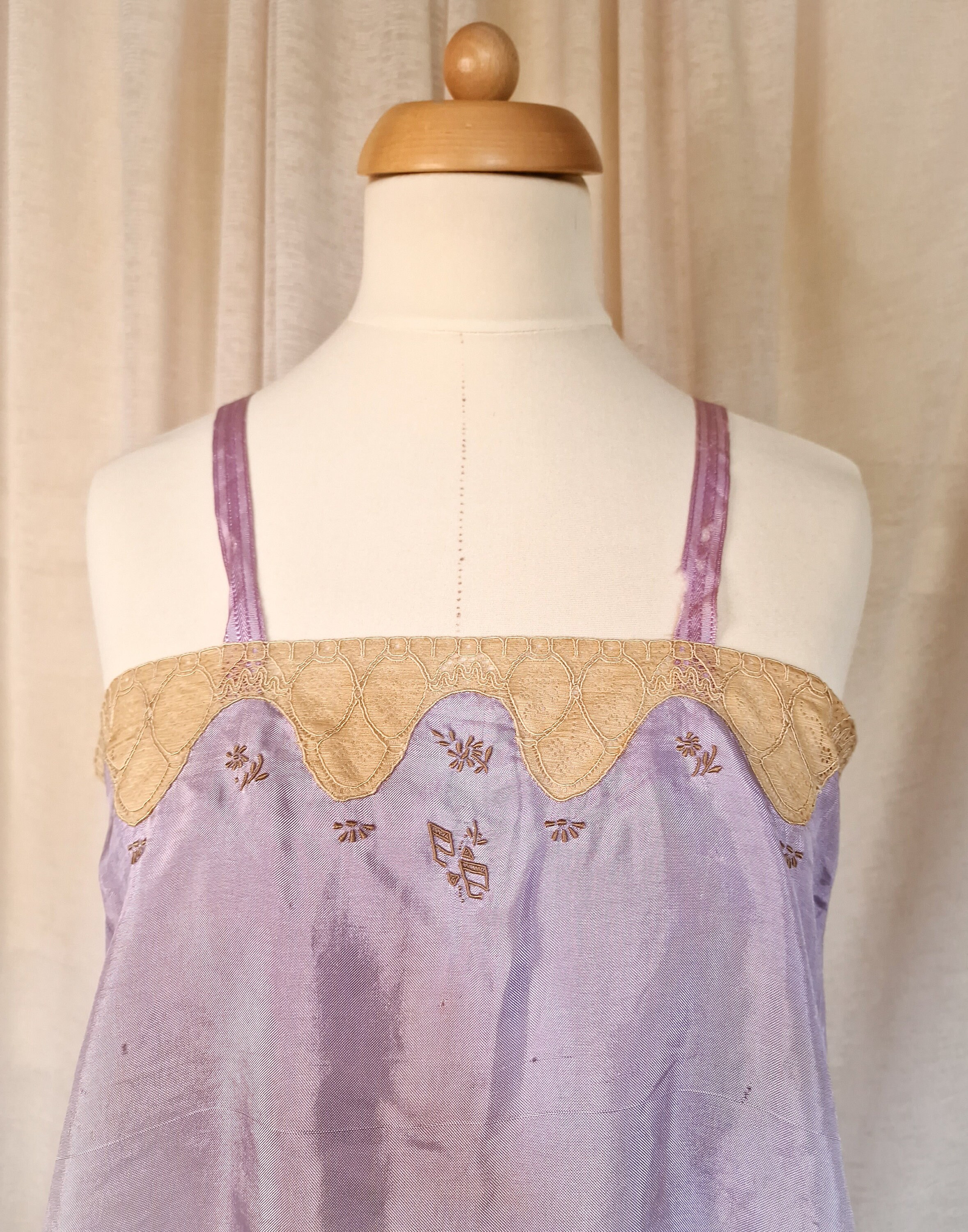 ANTIQUE Purple VINTAGE Art Nouveau Top as Is - Etsy