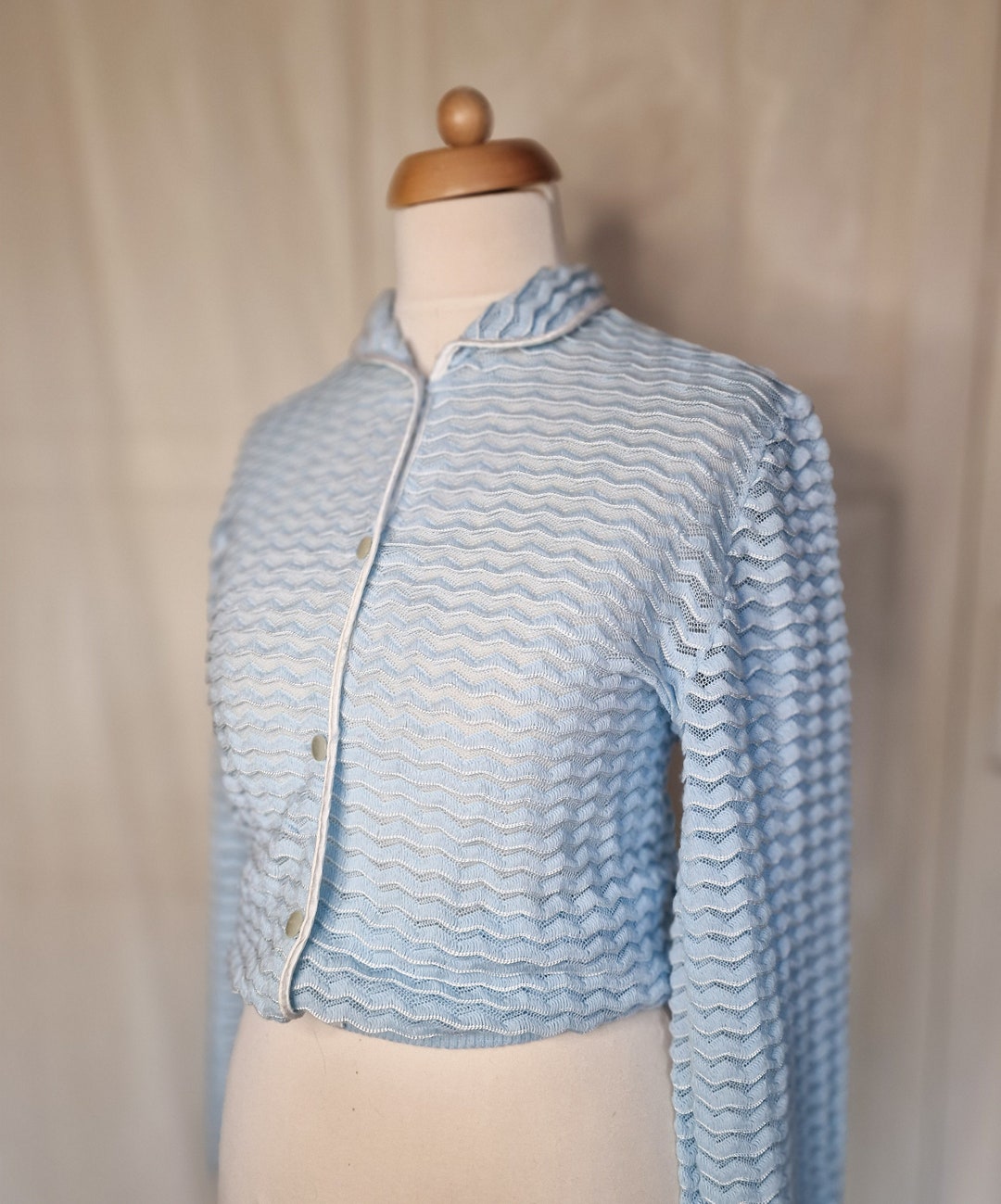 VINTAGE 1950 CARDIGAN Blue - Etsy
