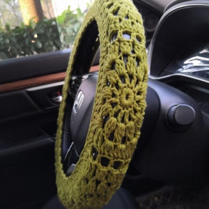 Sunflower Steering Wheel Cover,car Steering Wheel Cover,green Steering ...