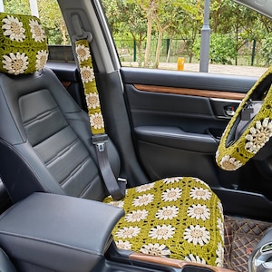 Steering wheel and seat cover set store