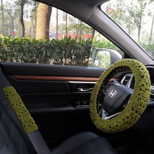 Sunflower Steering Wheel Cover,car Steering Wheel Cover,green Steering ...