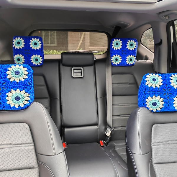 Crochet Car Headrest Cover Pattern - Etsy