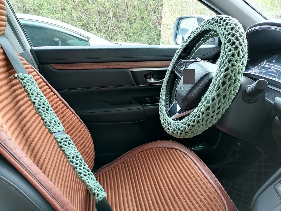 Steering Wheel Cover,crochet Steering Wheel Cover,sunflower Car ...