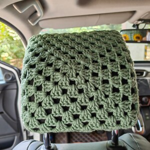Crochet Car Headrest Cover,seat Headrest Cover,sunflower Headrest ...