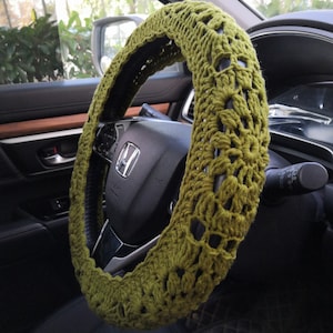 Sunflower Steering Wheel Cover,car Steering Wheel Cover,green Steering ...