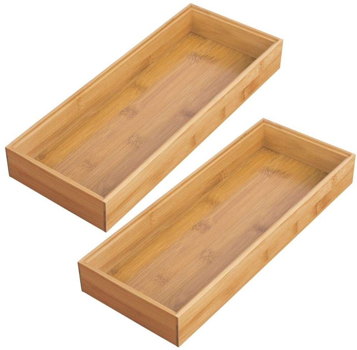 Bamboo Drawer Organizer Cabinet Kitchen Stackable Natural | Etsy