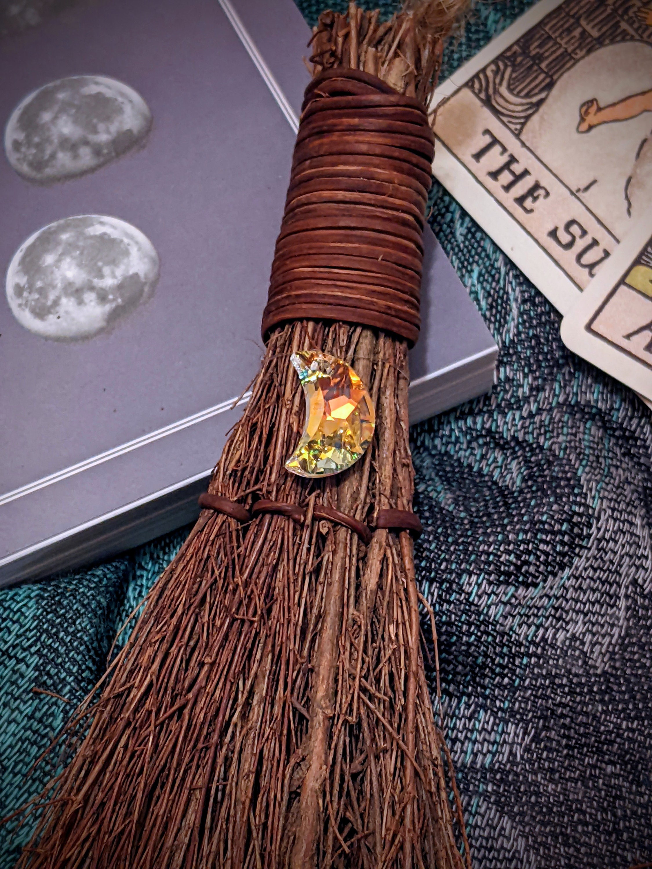 12 Flower and Crystal Cinnamon Broom Home Décor Floral Arrangements ...