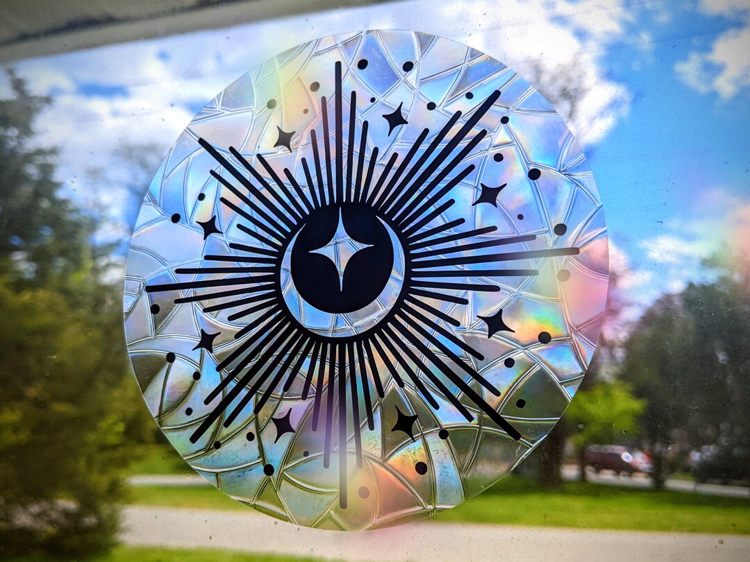 Lunar Eclipse Holographic Suncatcher. Holographic Window Cling. Holographic Vinyl. Window Film ...