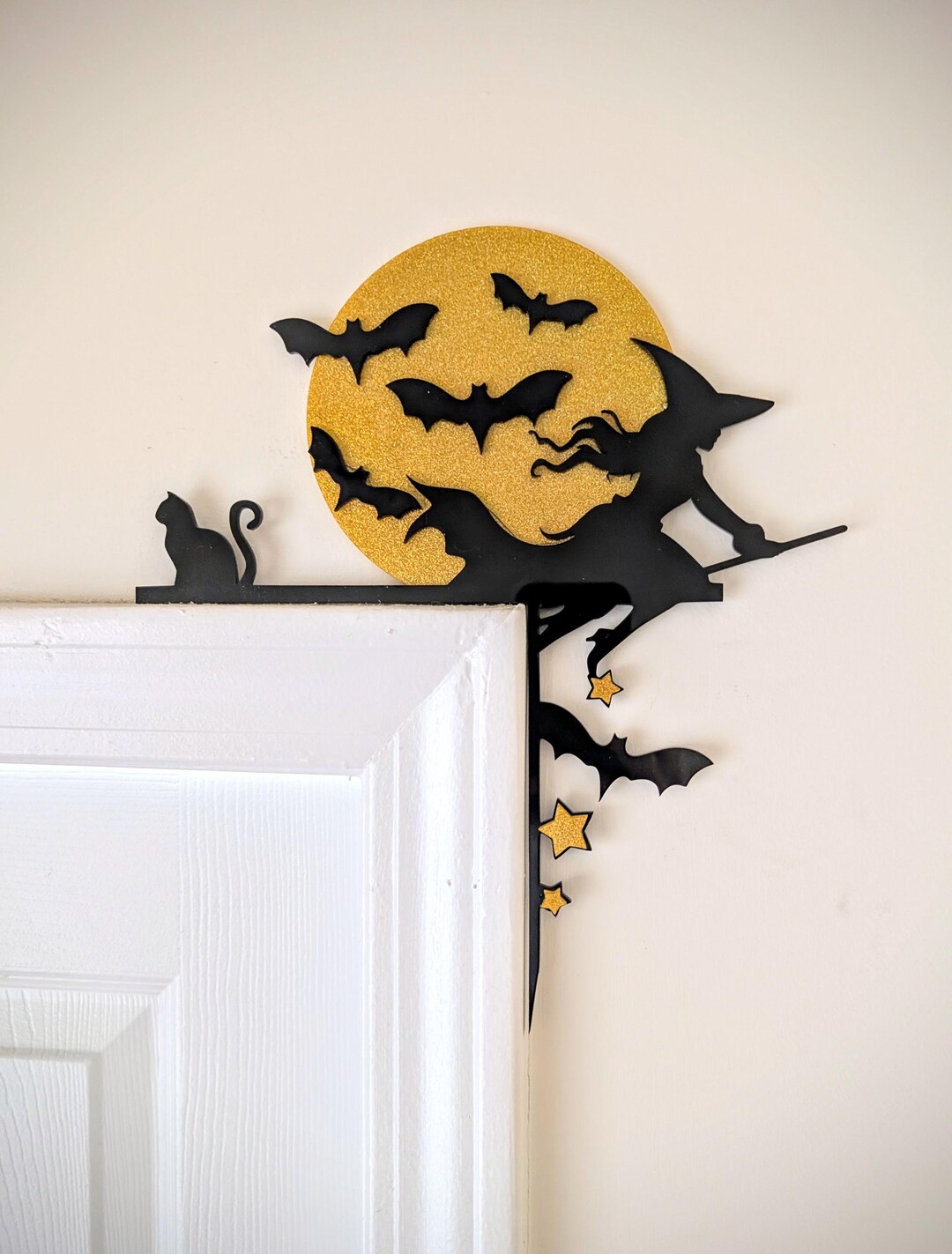 Wicked Witch Door Corner Sign, Witch House Decor, Halloween Door Sign ...