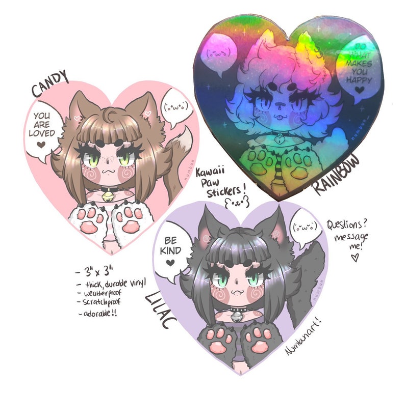 Cat Girl Stickers (wholesome and Motivational!!) - Etsy Israel