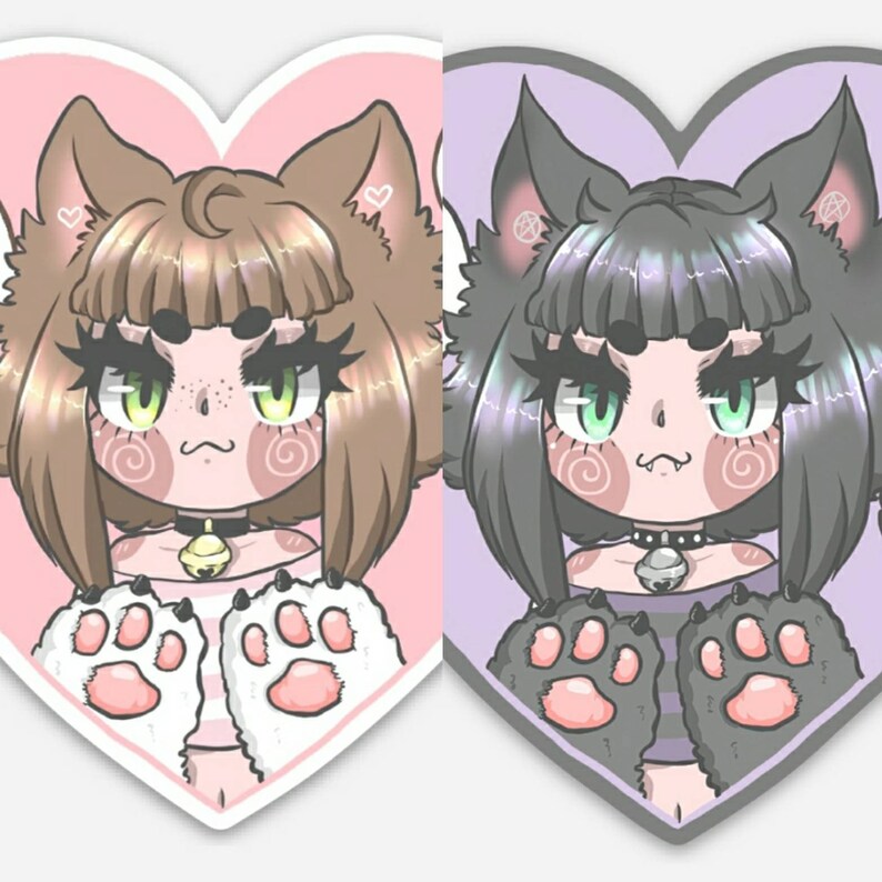Cat Girl Stickers wholesome and Motivational - Etsy