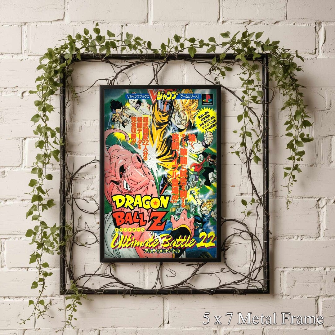 Retro DBZ PSX Anime Metal Frame - Etsy