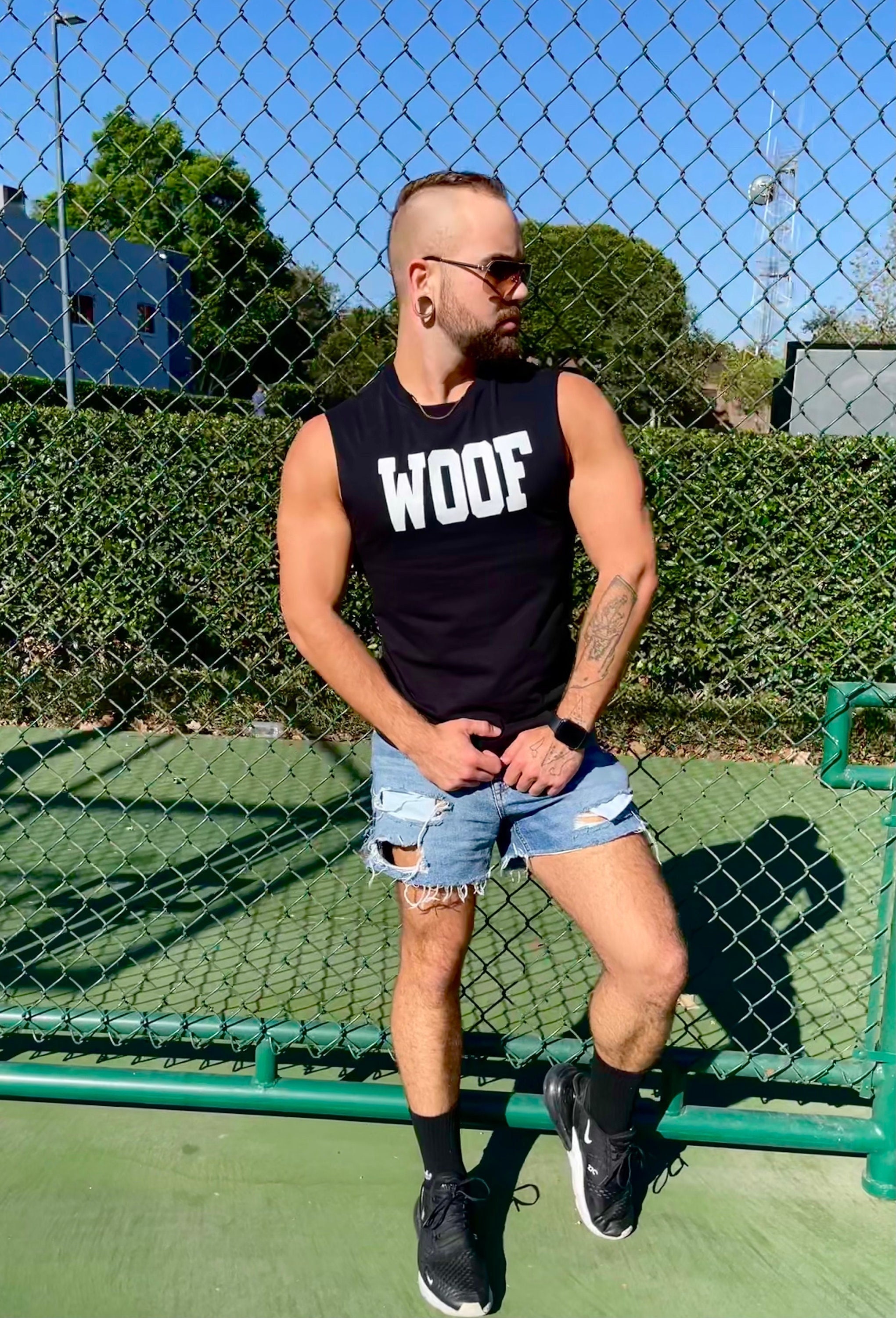 Woof Muscle Tee - Etsy