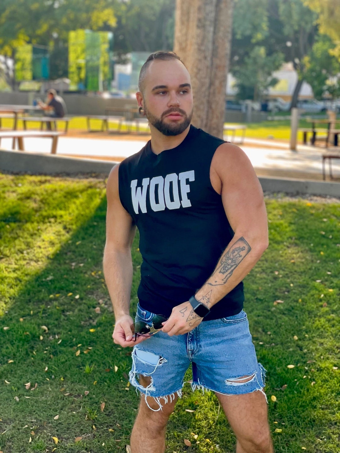 Woof Muscle Tee - Etsy