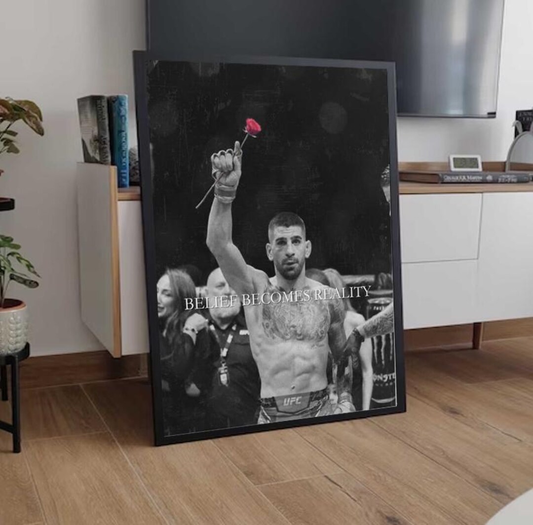 Ilia Topuria Poster, UFC Wall Art, MMA Fighter Print, Georgian Warrior ...