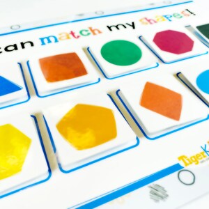 Learning Binder | Shapes Matching Learning Mat Bundle Busy Book Velcro ...