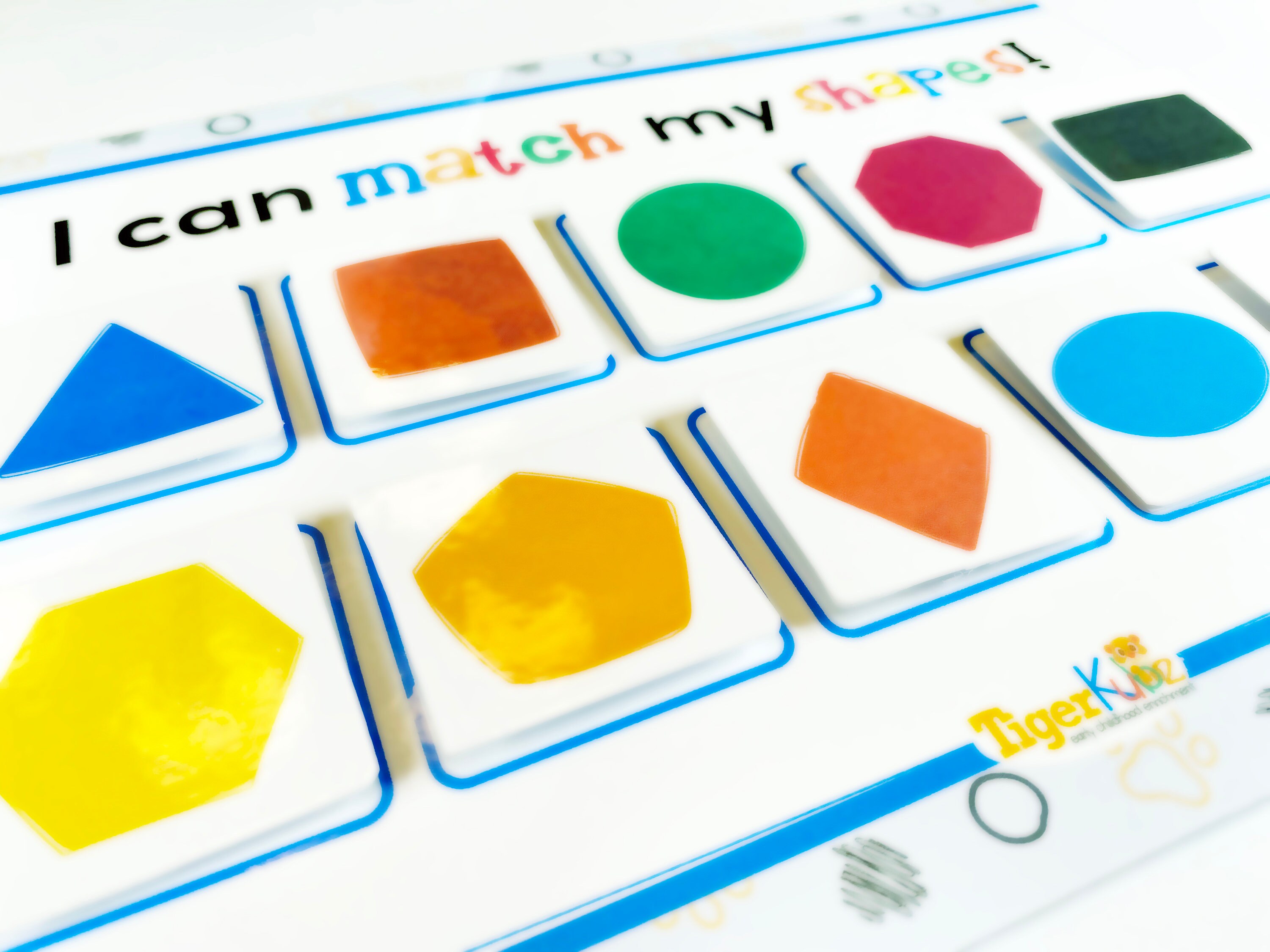 Learning Binder | Shapes Matching Learning Mat Bundle Busy Book Velcro ...