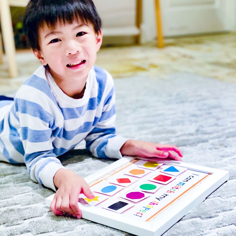 Learning Binder | Shapes Matching Learning Mat Bundle Busy Book Velcro ...