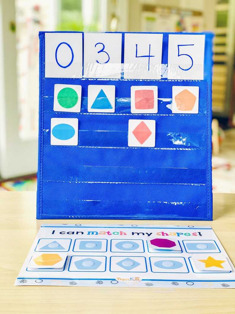 Learning Binder | Shapes Matching Learning Mat Bundle Busy Book Velcro ...