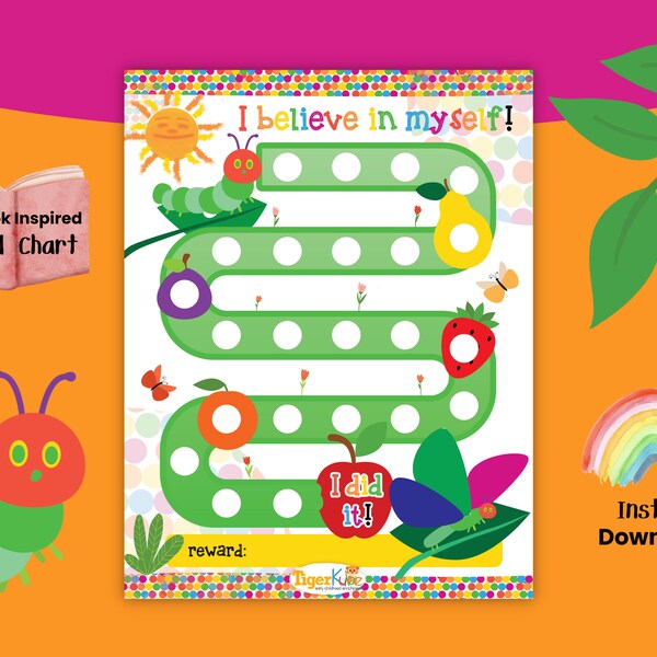 Behavior Reward Chart Caterpillar - Etsy