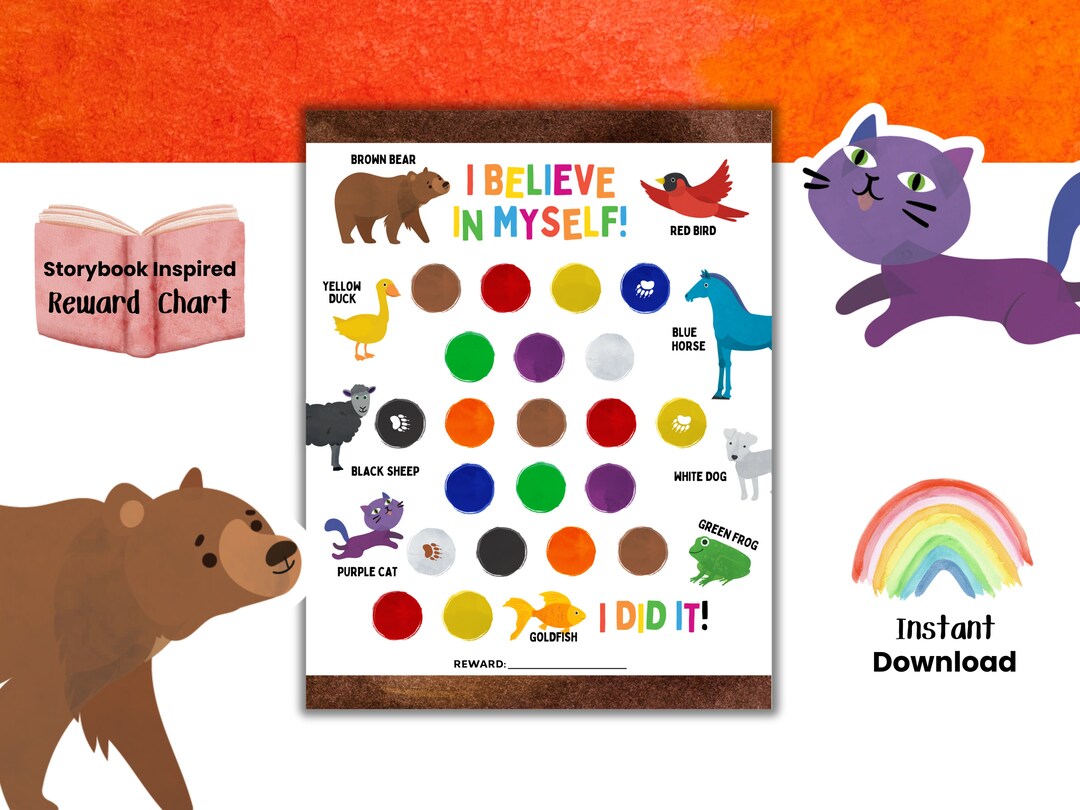 Brown Bear Reward Chart | Printable Brown Bear Behavior Chart | Daily ...