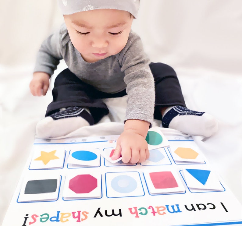Learning Binder | Shapes Matching Learning Mat Bundle Busy Book Velcro ...