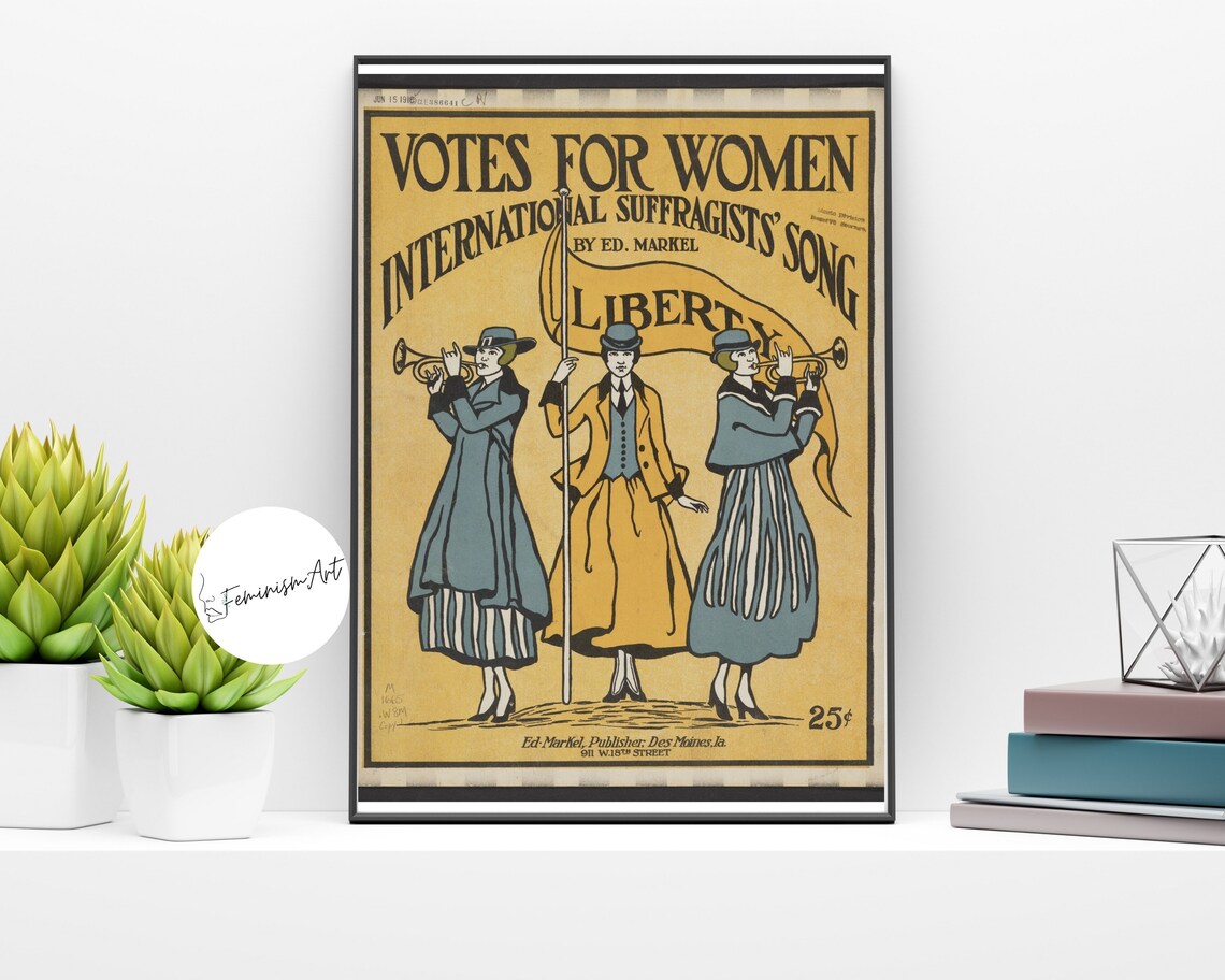 Feminist Poster Vintage Suffragette Poster Feminist Print - Etsy