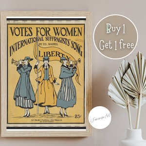 Feminist Poster Vintage Suffragette Poster Feminist Print | Etsy